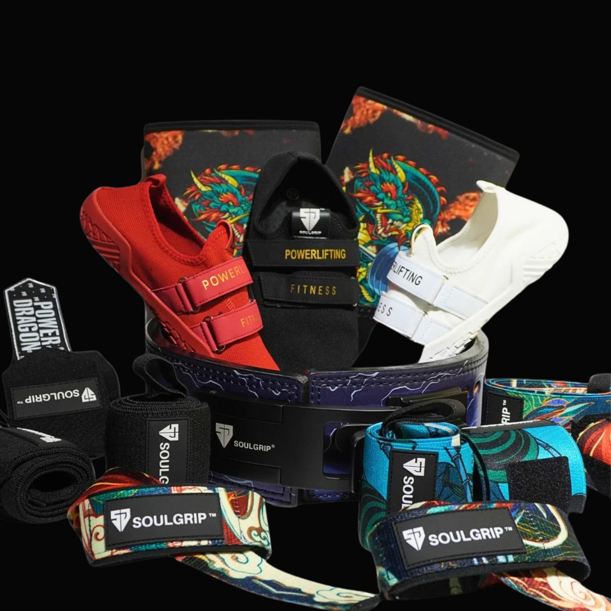 Powerlifting Knee Sleeves - Powerlifting Lever Belt - Wrist Wrap